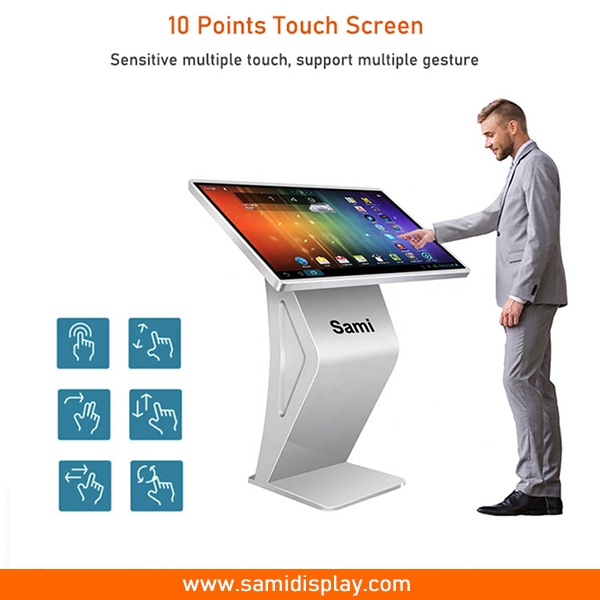 65 inch Horizontal Touch Screen Interactive All In One Pc Kiosk