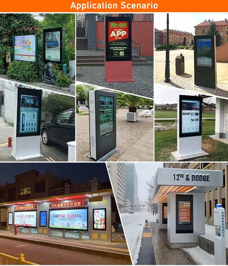 Floor Standing 55 Inch Outdoor Digital Signage Display