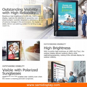 Floor Standing 55 Inch Outdoor Digital Signage Display